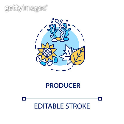 Producers concept icon. Biological food chain energy producing ...