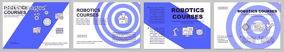 Robotics science brochure template. Cybernetics courses. Flyer, booklet ...