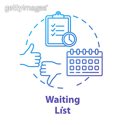 Waiting list concept icon. Planning. Time management. Tasks ...