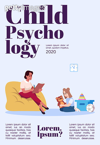 Child psychology magazine cover template. Psychological help ...