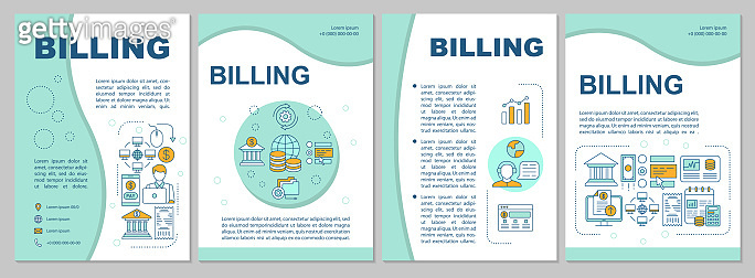 Billing services brochure template layout. Payment systems. Flyer ...