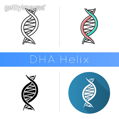 Left-handed DNA helix icon. Z-DNA. Deoxyribonucleic, nucleic acid ...