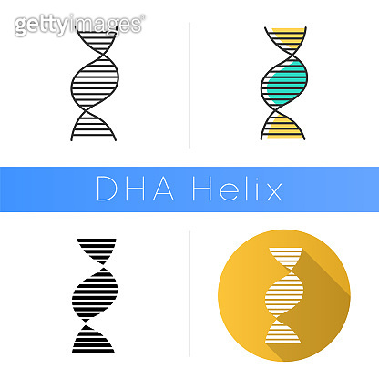 Right-handed DNA helix icon. B-DNA. Deoxyribonucleic, nucleic acid ...