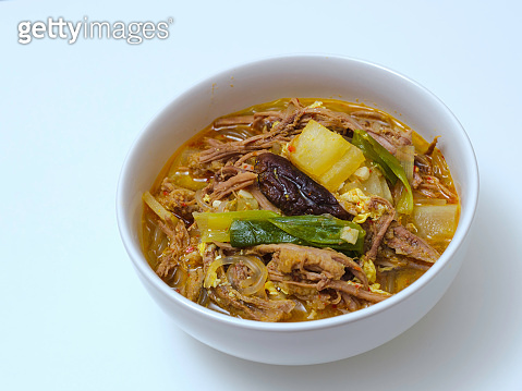 Traditional Korean Red Hot Beef Stew called Yukgaejang or Yuk Gae Jang ...