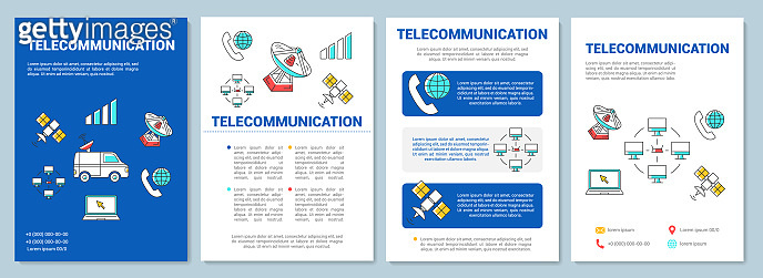 Telecommunication industry template layout. Flyer, booklet, leaflet ...