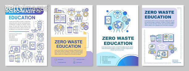 Zero waste education brochure template layout. Ecological school flyer ...