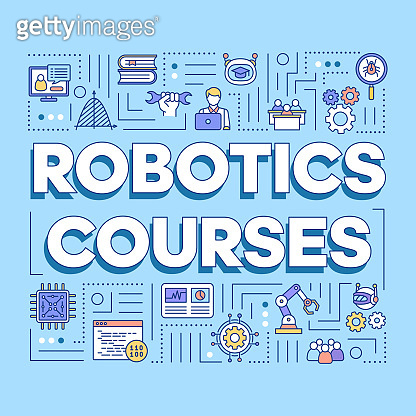 Robotic courses word concepts banner. Programming and engineering ...