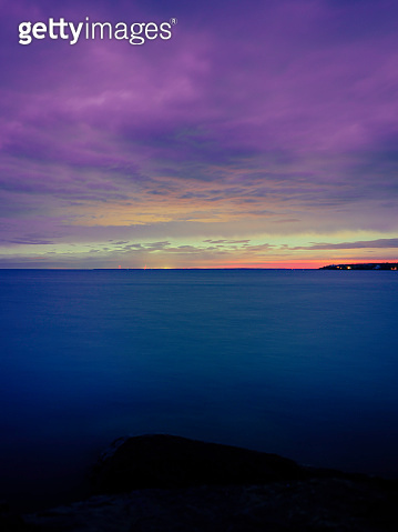 Tall Night Seascape Long Exposure Photo on Cape Cod Beach in Autumn ...