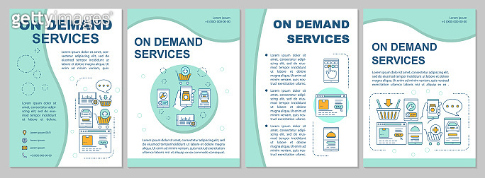 On demand economy brochure template layout. Customer services flyer ...