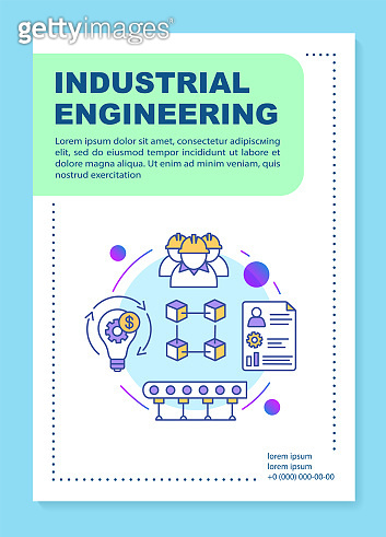 Industrial engineering brochure template layout. Industry sector. Flyer ...