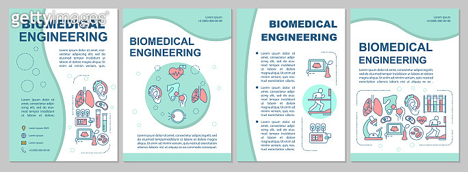 Biomedical engineering brochure template. Flyer, booklet, leaflet print ...