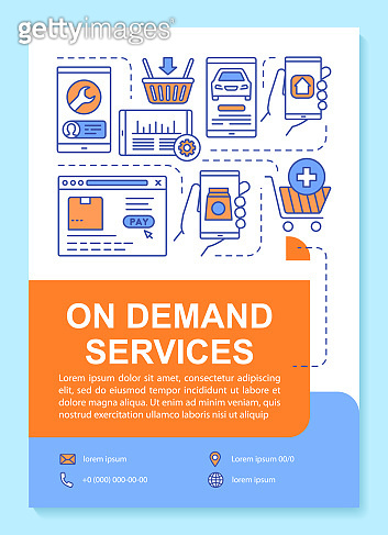General services marketplace brochure template layout. On demand ...