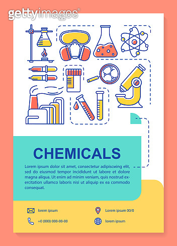 Chemicals industry poster template layout. Scientific research, lab ...