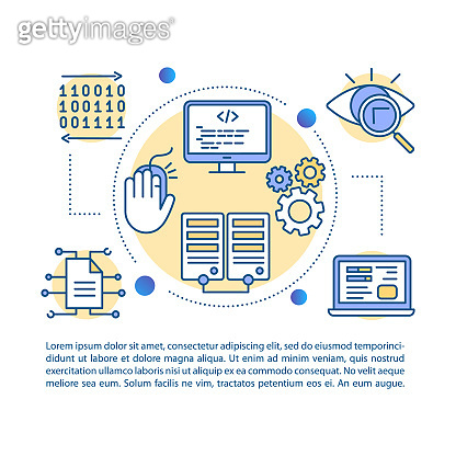 Software development article page vector template. Web programming ...