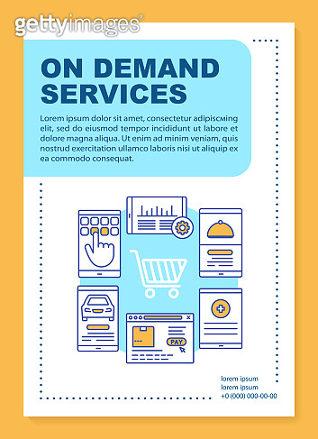 Services ordering brochure template layout. On demand economy flyer ...