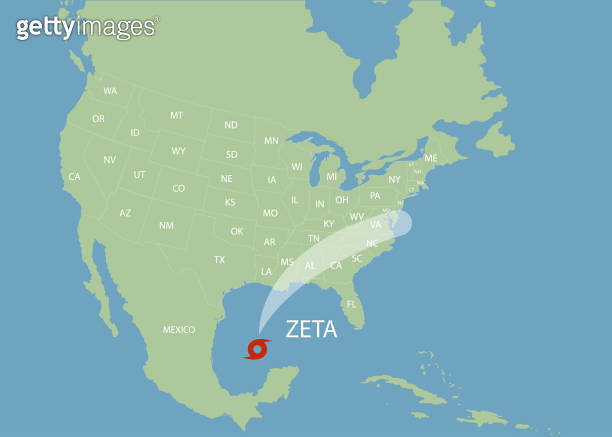 Hurricane Zeta moves into the USA. Tropical Storm Zeta racing into ...
