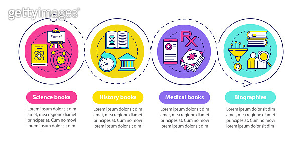 Books catalogue vector infographic template. Business presentation ...