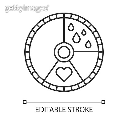 Menstrual cycle linear icon. Menstruation days tracking. Female ...