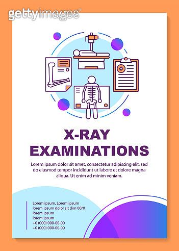X-ray examination brochure template layout. Roentgen. Flyer, booklet ...