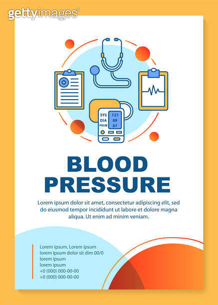 Blood pressure brochure template layout. Manometer using. Flyer ...