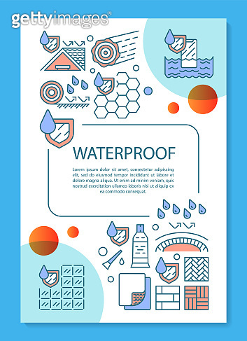 Waterproof Construction Materials Brochure Template Layout Flyer