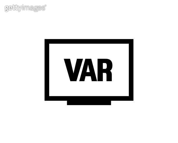 VAR, Video Assistant Referee icon / VAR logo for soccer or football ...