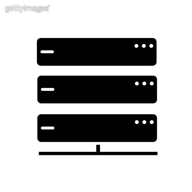 server icon on white background. flat style. computer server icon for ...