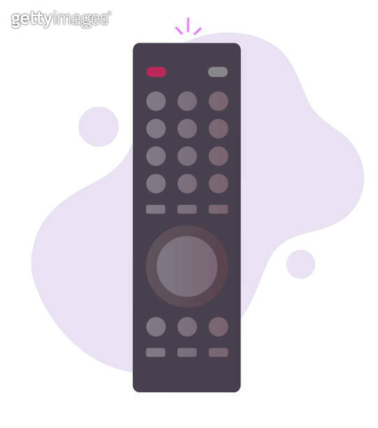 Tv remote control vector isolated device flat cartoon object ...