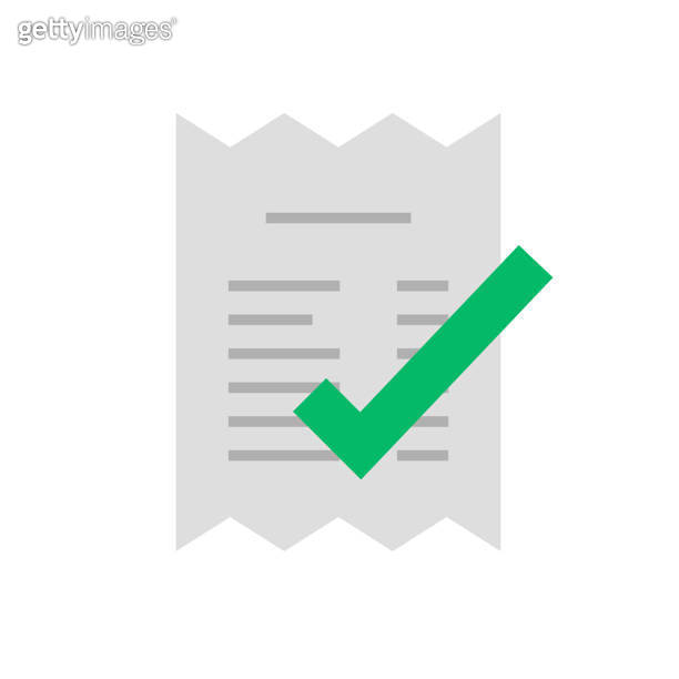 Bill paid icon vector, success payment approved notice symbol flat ...
