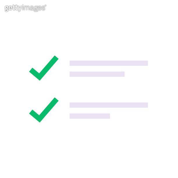 Check list vector symbol element for checklist form with checkmarks or ...