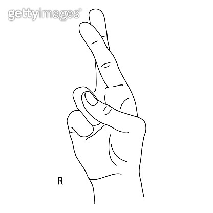 The drawing of a human hand. R is the eighteenth letter of the alphabet ...