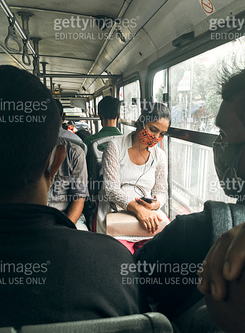 Daily life of commuters in public transport during coronavirus pandemic ...