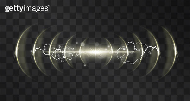 Laser silver glow vector flash burst. Motion effect light explosion with glitter sparks and ...