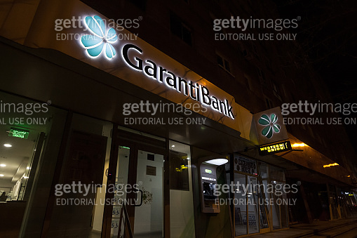 GarantiBank logo in front of their local office for Brasov. Garanti ...