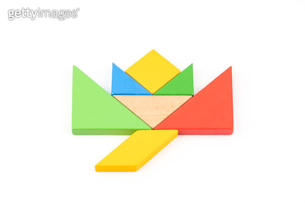 Tangram Puzzle Rose Flower 이미지 (1291944794) - 게티이미지뱅크
