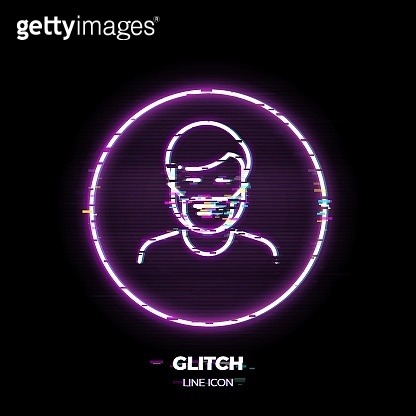 Man in medical mask line art vector icon. Outline symbol of protection ...