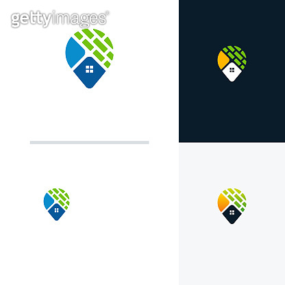 Building Point logo designs concept vector, House Point logo template ...