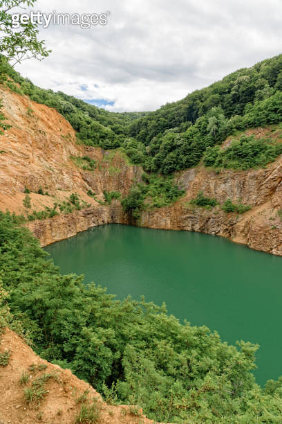 Beautiful Lake Ledinci (serbian: Ledinacko jezero) near Fruska Gora in ...