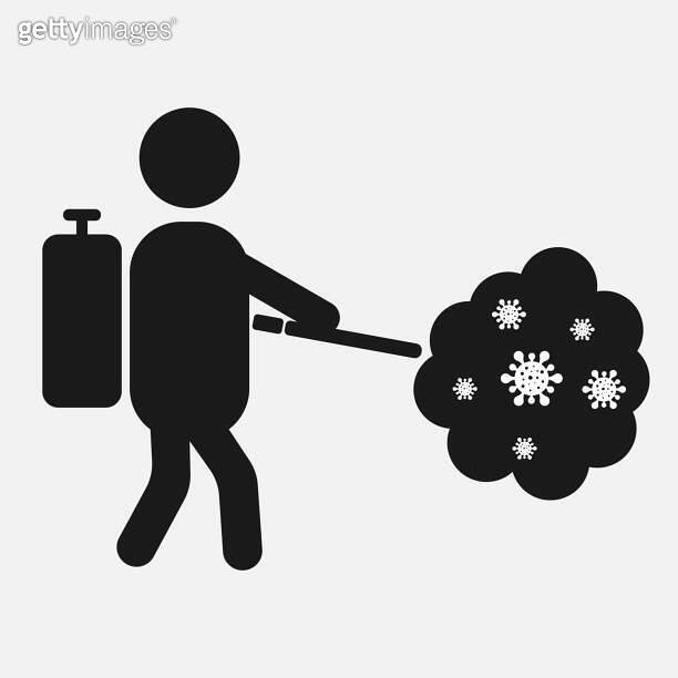 Spraying-coronavirus. vector Simple modern icon design illustration ...