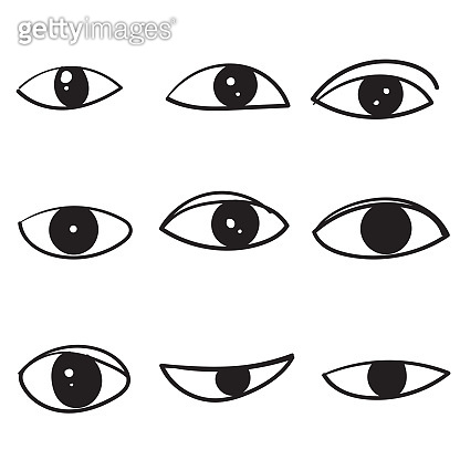 Eye icon. Symbol of vision. Linear vector pictogram.hand drawn doodle ...
