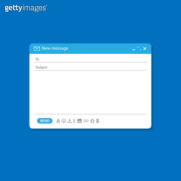 Email Interface Email window template, internet message, blank email ...