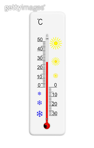 Celsius scale thermometer for measuring weather temperature ...
