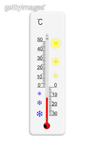Celsius scale thermometer for measuring weather temperature ...