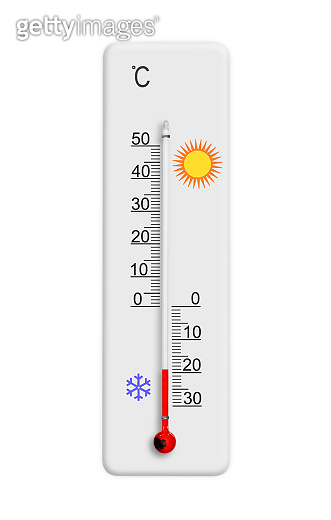 Celsius scale thermometer for measuring weather temperature ...