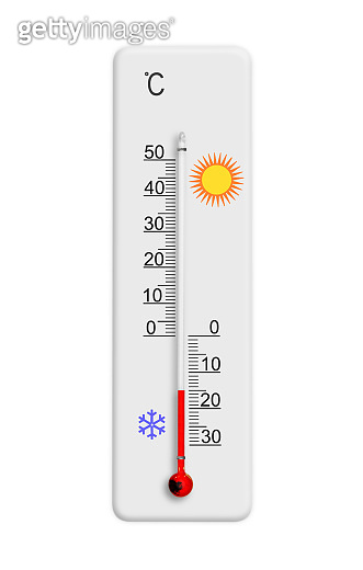Celsius scale thermometer for measuring weather temperature ...