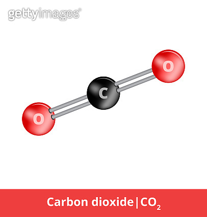 Vector ball-and-stick model model of chemical substance. Icon of carbon ...