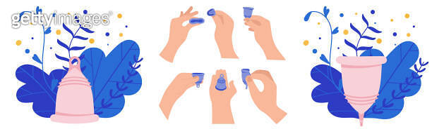 Menstrual cup, sanitary protection for woman in period. Device for ...