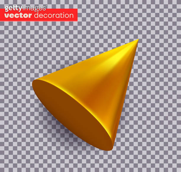 Sharp geometric cone cast volumetric. Realistic geometry elements, in ...