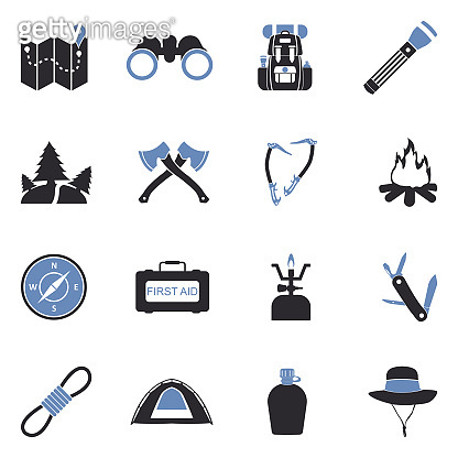 Expedition Icons. Two Tone Flat Design. Vector Illustration. 이미지 ...