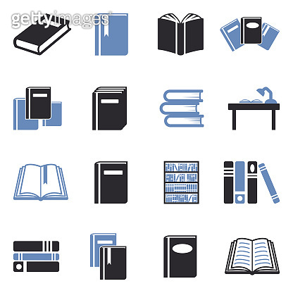 Books Icons. Two Tone Flat Design. Vector Illustration. 이미지 (1221178835 ...